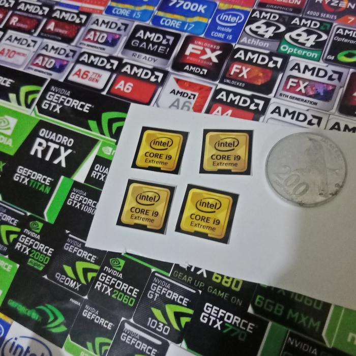 Jual Stiker limited laptop intel core i9 extreme 1,8x1,8cm - Kota ...