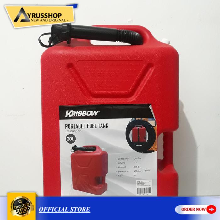 Jual Krisbow Portable Fuel Tank 20L/Jerigen Tangki BBM/Original/Merah ...