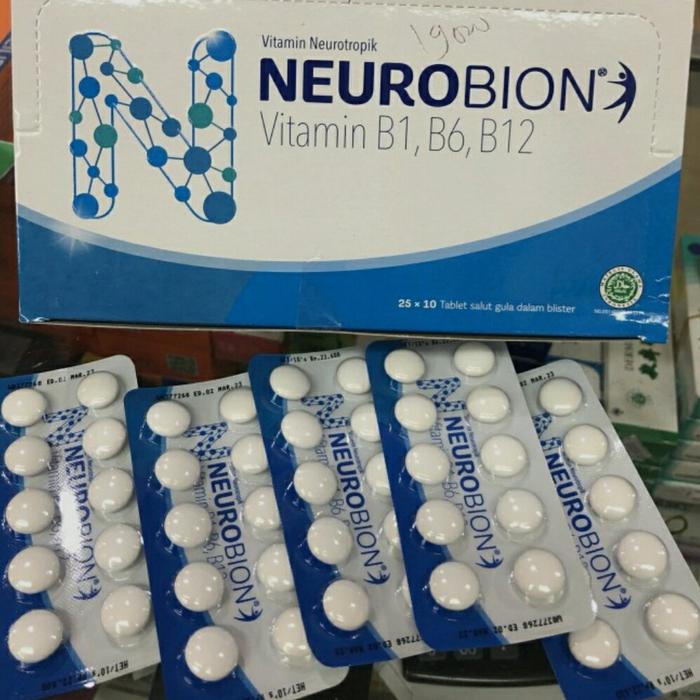 Jual Neurobion Putih 10 Tablet | Vitamin Neurotropik Biru 1 Strip ...