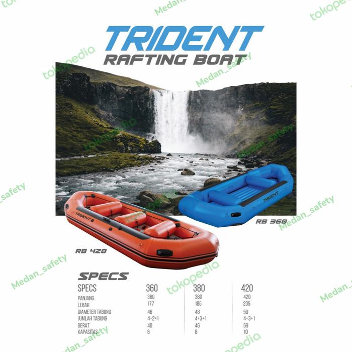 Jual TRIDENT Rafting Boat / Perahu Karet Rafting Kapasitas 8 Orang ...