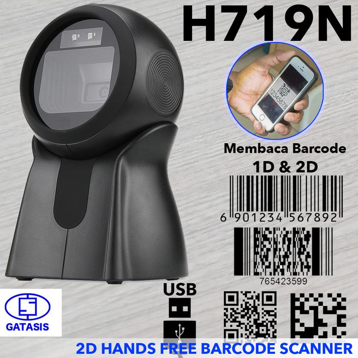 Promo Multi Directional H719N 2D Imager Area Barcode Scanner Meja - USB ...
