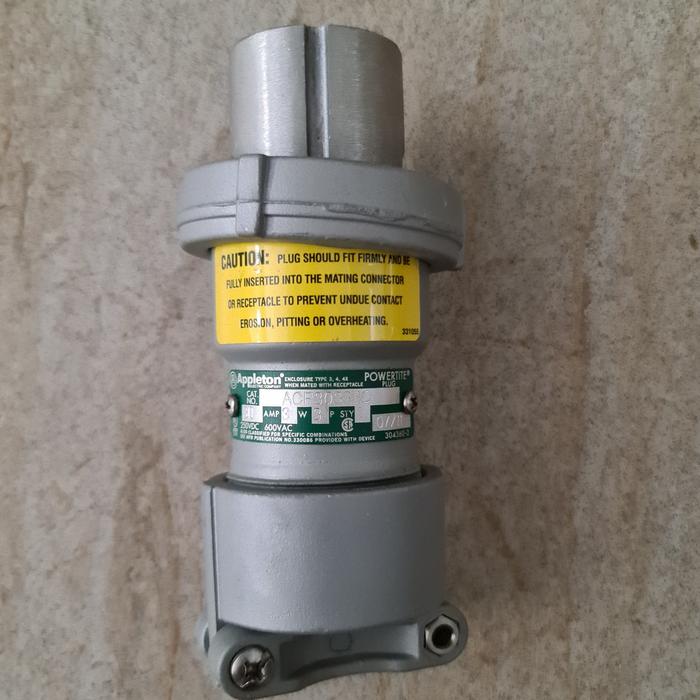 Jual Appleton Powertite Plug 30 Ampere ACP3033BC ACP3033 BC 3W 3P 30A ...