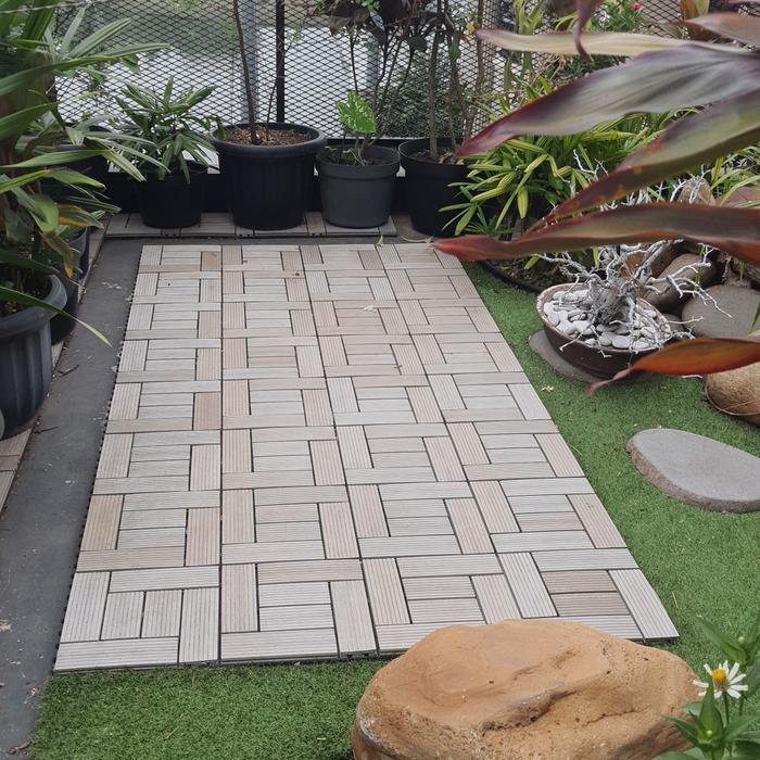 Jual pesanan decking tile 30x30 interlocking diy wpc hpc kayu not ...