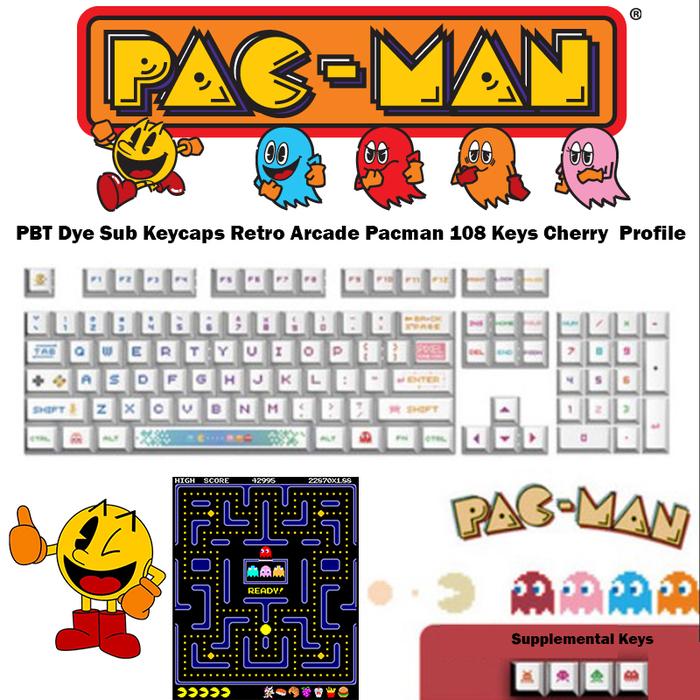 Jual PBT Dye Sub Pacman Keycaps 108 Keys OEM Profile - Jakarta Utara ...