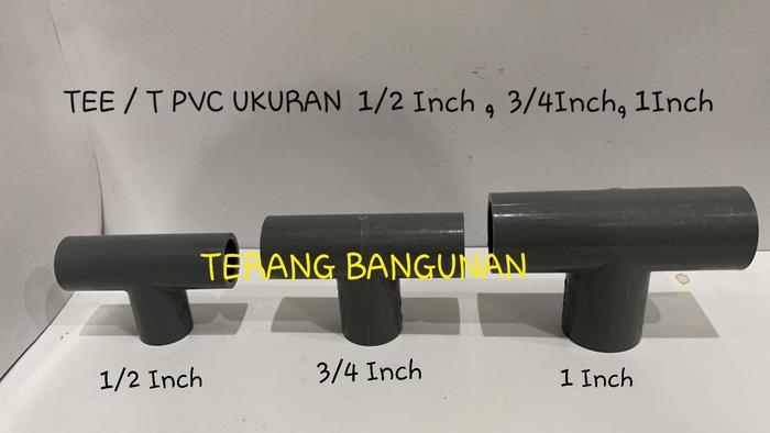 Jual TEE/T POLOS PVC UKURAN 1/2 INCH, 3/4 INCH, 1 INCH - 3/4 INCH - Kab ...