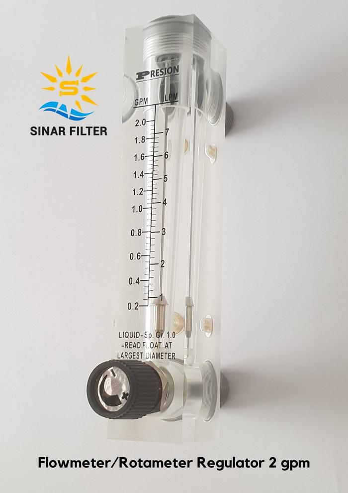 Jual Presion Flowmeter Rotameter regulator air 5 gpm dan 2 gpm - Kota ...