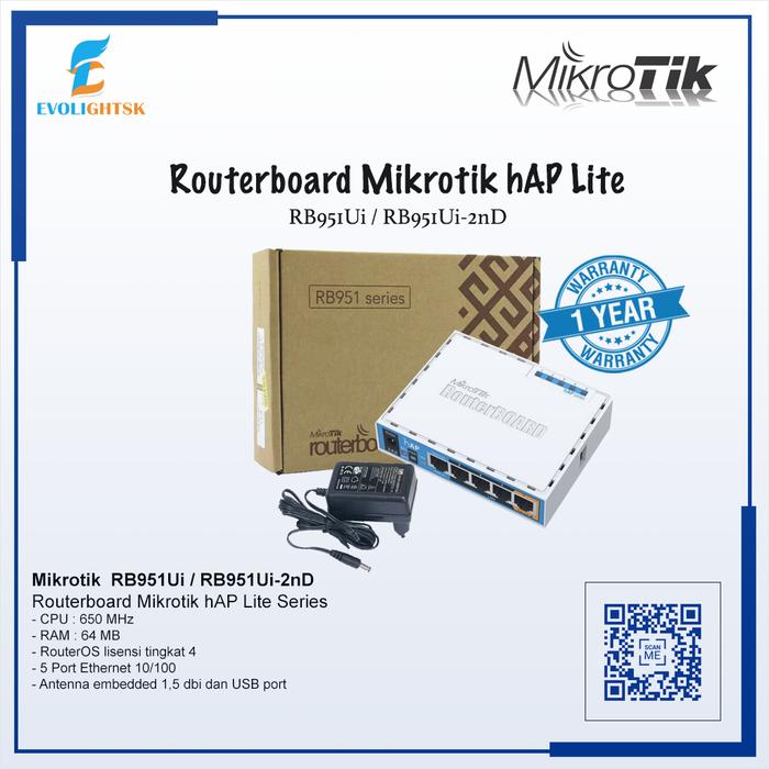 Jual Routerboard Mikrotik HAP RB951Ui / RB951Ui-2nD / RB951 - Kab ...