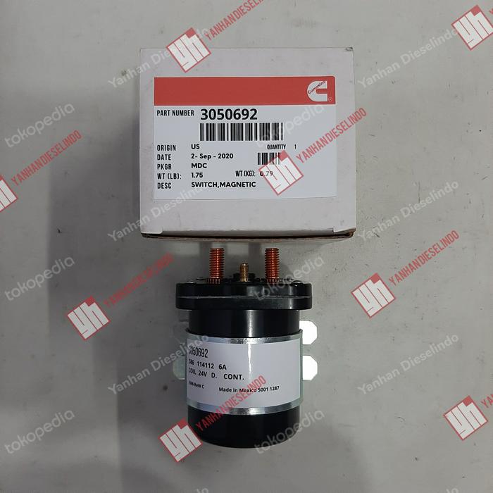 Jual Switch Relay Magnetic Cummins 3050692 586-114112-6A 24V - Jakarta ...