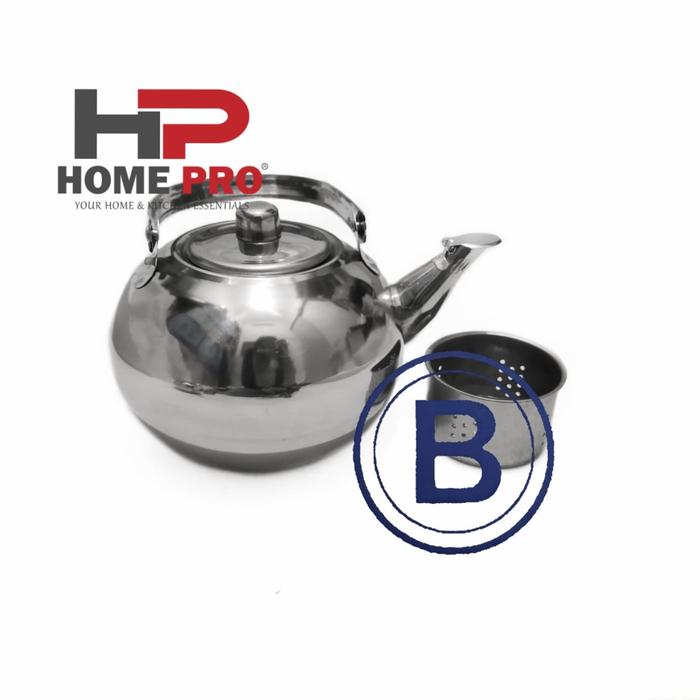 Jual TEKO BULAT STAINLESS STEEL 16 CM 1,2 L + SARING CERET PEMANAS AIR ...