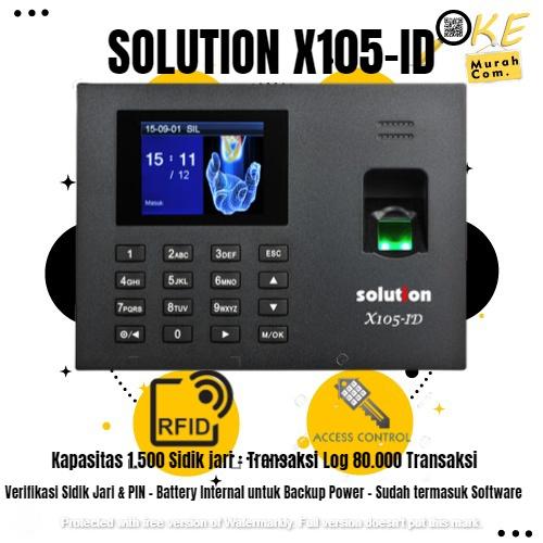 Jual Fingerprint Mesin Absensi Solution X105-ID RFID baterai backup ...