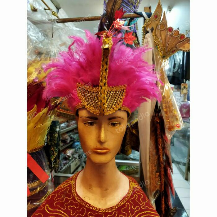 Jual topi bulu kreasi adat kostum kartinian karnaval model burung ...