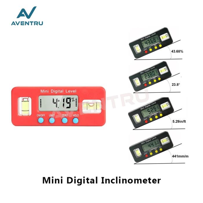 Jual Mini Inclinometer Digital Alat Ukur Sudut Kemiringan Dengan Magnet ...