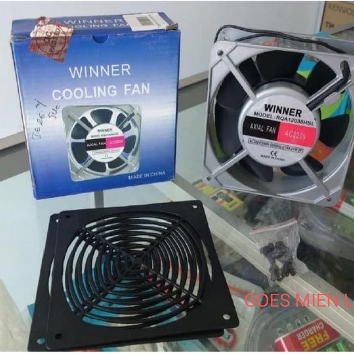 Jual kipas / cooling fan AC winner 12x12 cm full besi 220 volt - Kota ...
