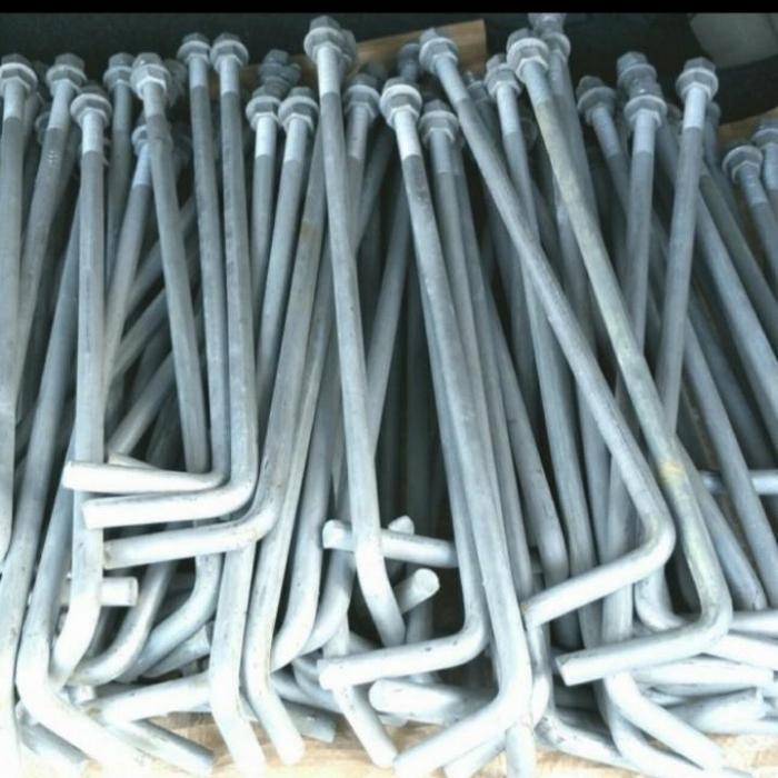 Jual Angkur L M22 x 40cm | anchor Bolt 22 x 40cm / Hotdip Galvanis ...