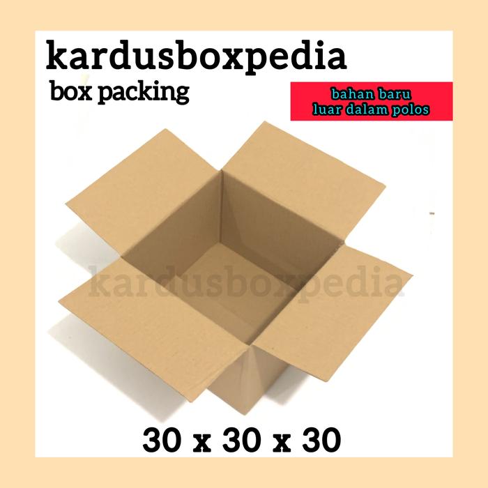Jual corrugated box BARU 30x30x30 kotak/kardus/karton packing packaging ...