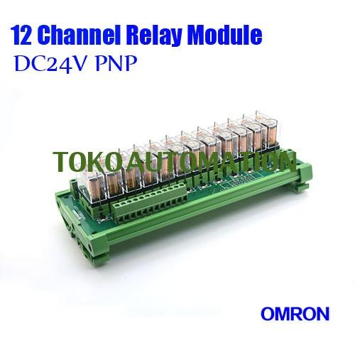 Jual 12 channel PLC control panel relay module G2R-1-E 16A 24V DC PNP ...