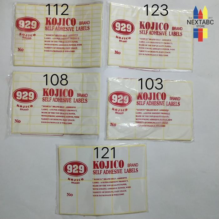 Jual Sticker Label Harga Kertas / Self Adhesive Labels KOJICO 929 - NO ...