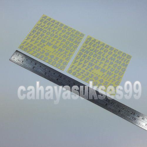 Jual Stiker Huruf Alphabet Angka Nomor Font Miring 0,8cm x 1cm Putih ...