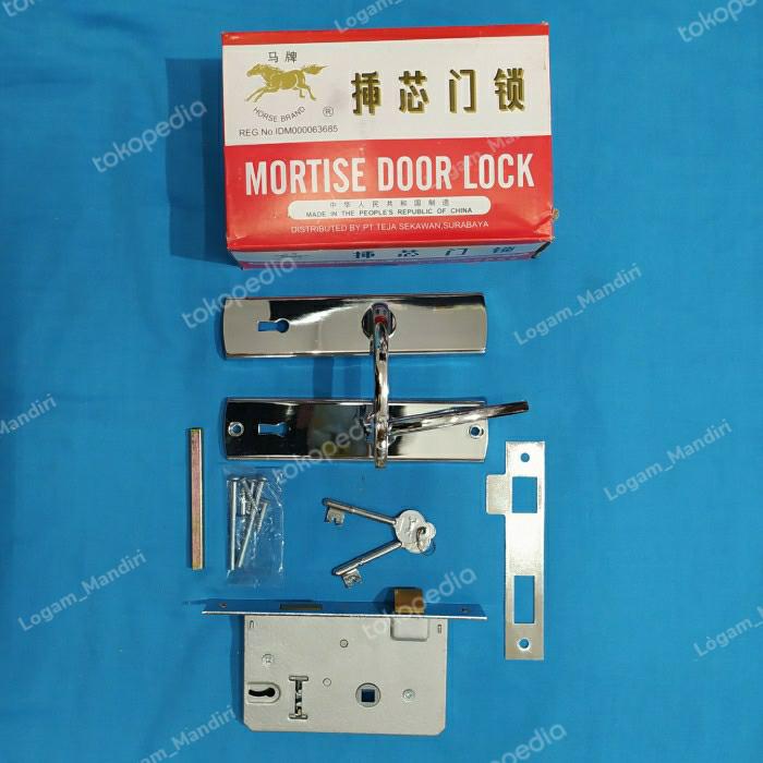 Jual Kunci Pintu Set Mortise Kuda Besar Asli /Slot Pintu Kuda Terbang ...