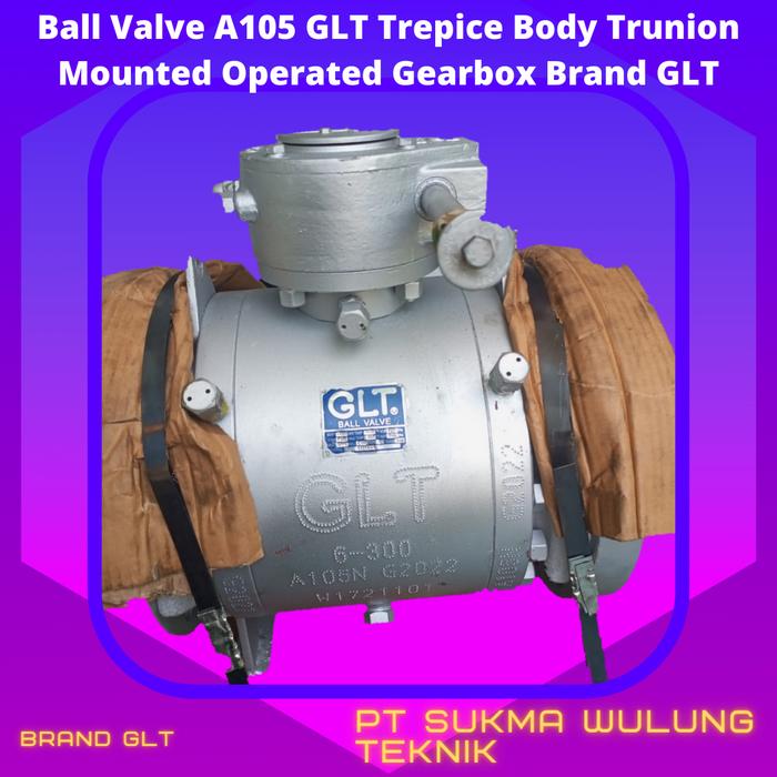 Jual Ball Valve A105 GLT Trepice Body Trunion Mounted Operated Gearbox ...
