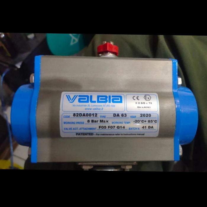 Jual Valbia Pneumatic 82DA0012 with Ball Valve 2,5" Stainless Steel 304 ...
