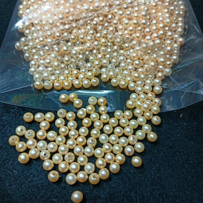Jual Mutiara ringan ukuran 6mm ( 2/2 ) - Kuning 61, 1/2 ons / 50 gr ...