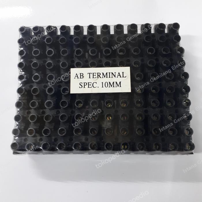Jual Terminal Blok Krustin 10mm 10Ampere Hitam Klustin Plastik ...