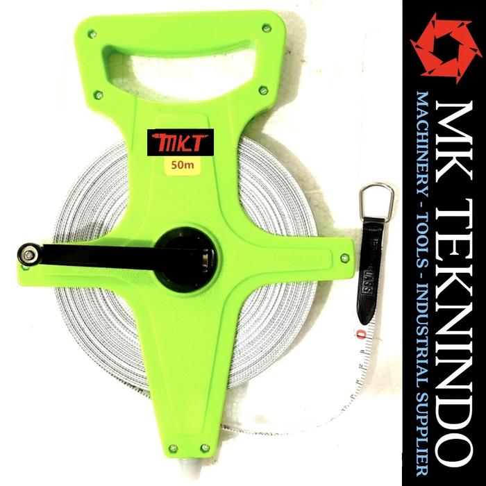 Jual Meteran Tancap 50 Meter Gulung Roll 50 M / Meteran Fibre Fiber Rol ...