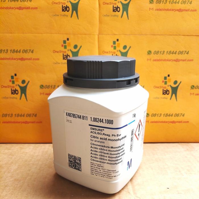 Jual MERCK 100244 Citric acid monohydrate cap 1 kg for analysis - Kab ...
