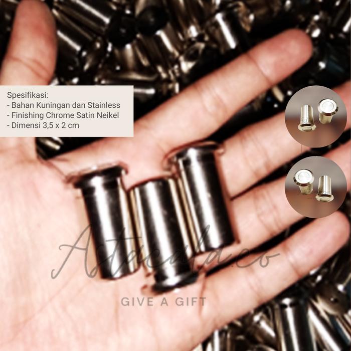 Jual Lubang Penutup Grendel Tanam Pintu Dust Proof Anti Debu Chrome ...