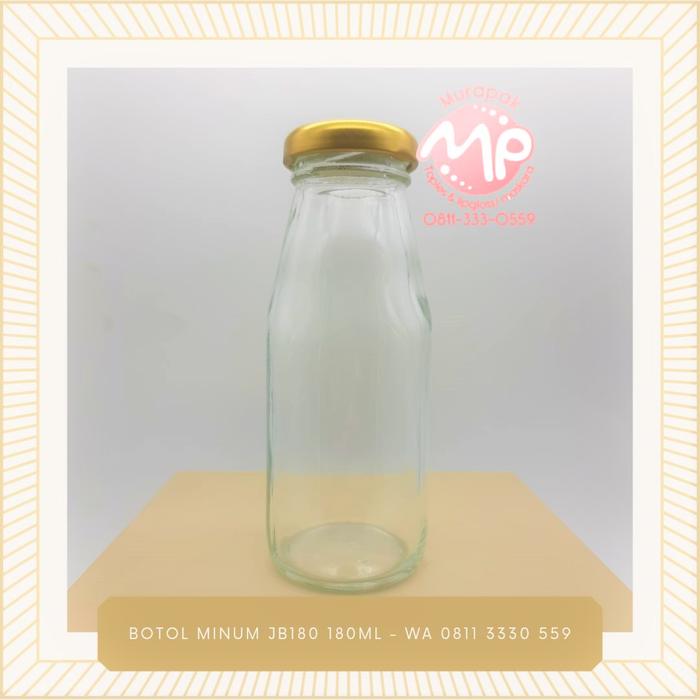Jual BOTOL JUS JUICE KACA 180ml KEDAP UDARA TUTUP EMAS GOLD Kode ...