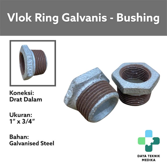 Jual Vlok Ring Galvanis 1" x 3/4" - Galvanised Steel Bushing - Jakarta ...