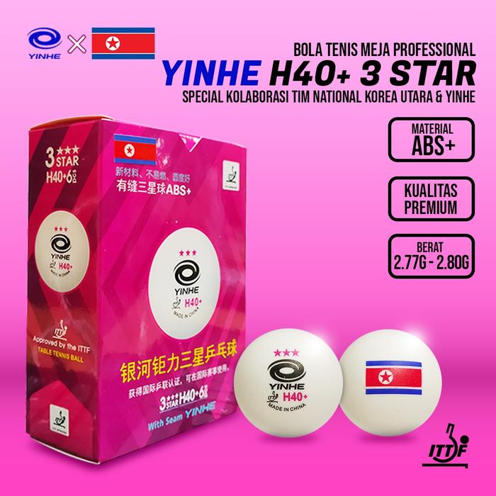 Jual Bola Pingpong Tenis Meja Yinhe H40+ 3star With Seam isi 6 Versi Korea - Jakarta Pusat ...