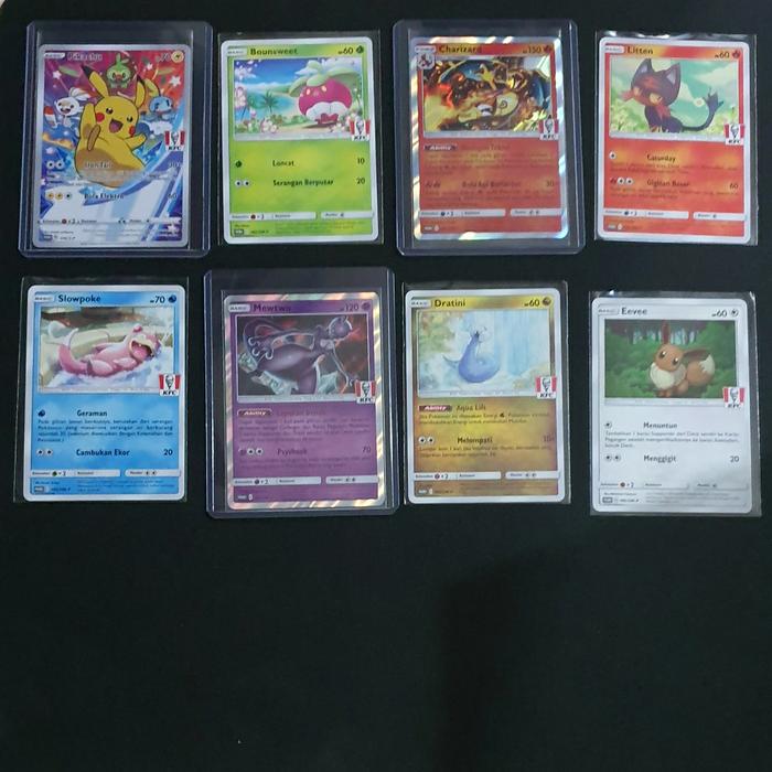 Jual Kartu Pokemon KFC Fullset Complete Set (8 lembar) Pikachu ...