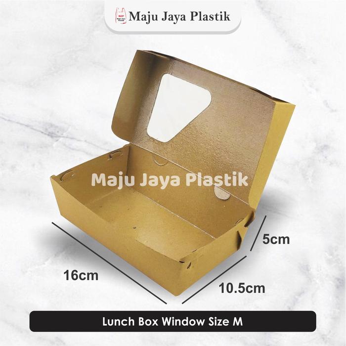 Jual Lunch Box Paper Window / Kotak Makan Kertas Food Grade Laminated M ...