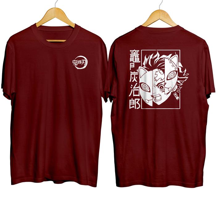 Jual Kaos disro anime TANJIRO MASK 02 - DEMON SLAYER 100% cotton combed ...