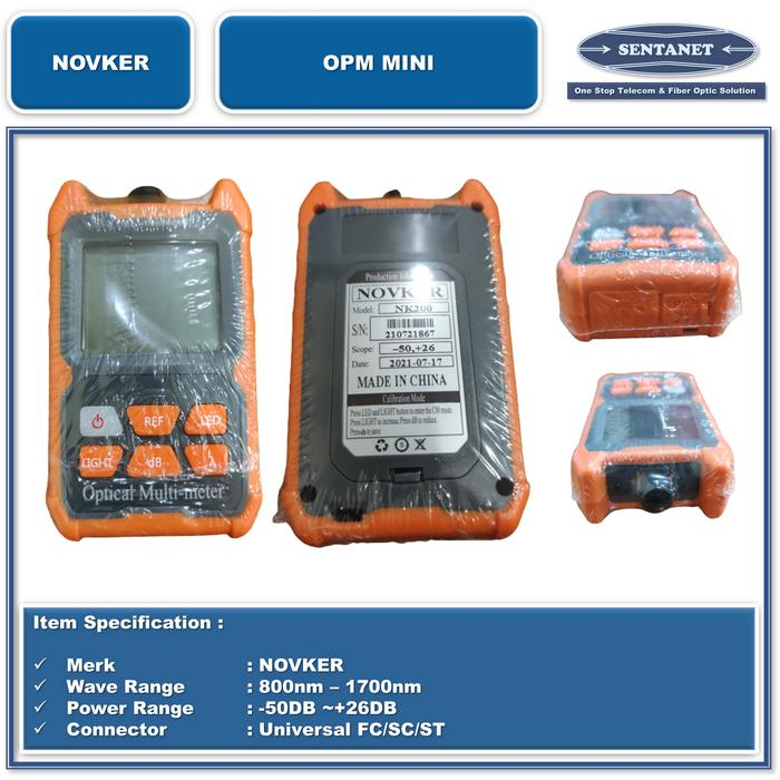 Jual OPM Mini / Optical Power Meter Mini / OPM FTTH -50dB~+26dB - Kota ...