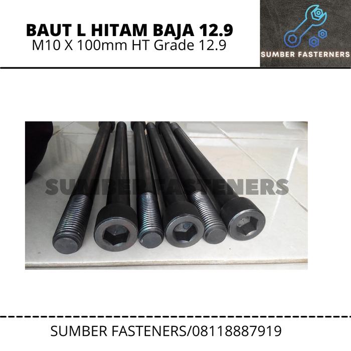 Jual Baut L M10x100mm Baja Hitam Grade 12.9 - Jakarta Utara - SUMBER FASTENERS | Tokopedia
