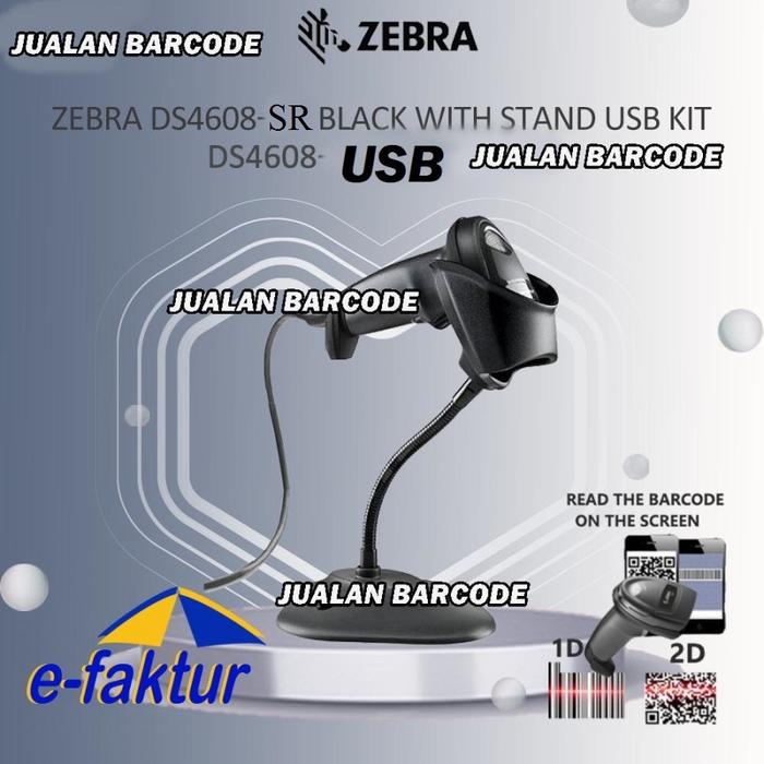 Jual 2D BARCODE SCANNER ZEBRA DS4608 2DIMENSI - KABEL USB - RS232 - PS2 ...