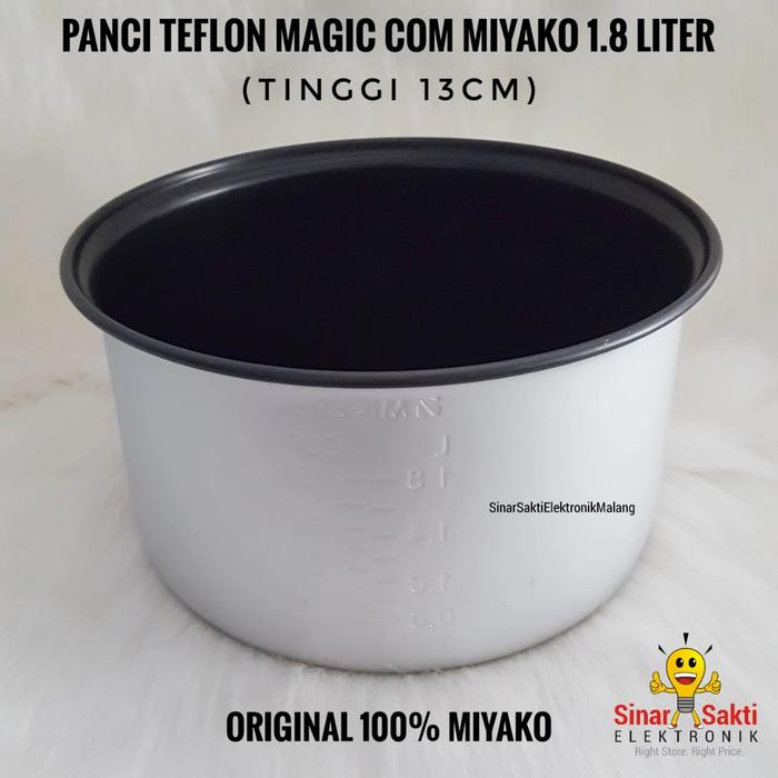 Jual Panci Teflon Magic Com Rice Cooker Miyako 1.8 Liter 1.8L Tinggi 13 ...