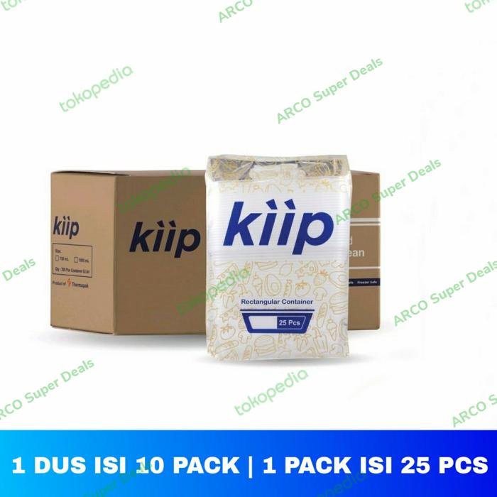 Jual 1dus Kiip Thinwall Rectangle Food Container Kotak Makan Plastik Di ...