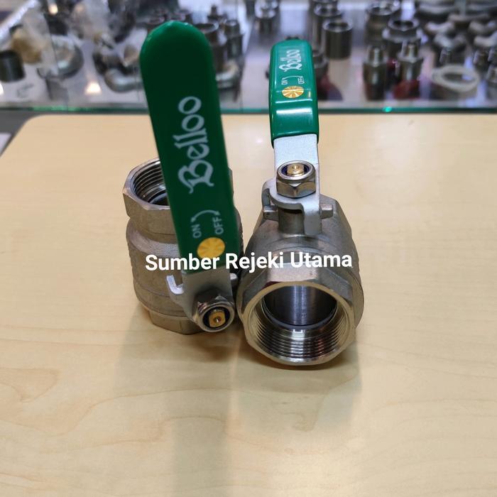 Jual Ball Valve Bello Chrome Full bore / Ball Lobang Besar Drat 4" inch ...