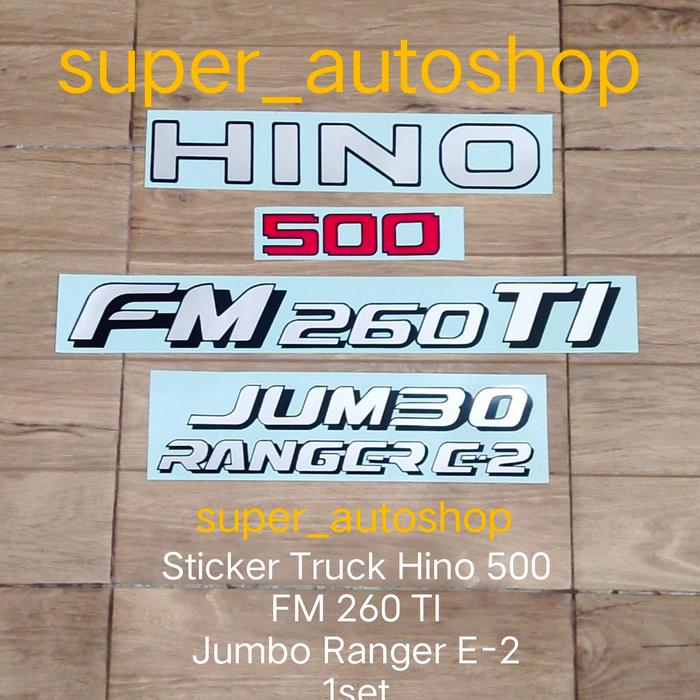 Jual Sticker Truck Hino 500 FM 260 TI Jumbo Ranger E-2 1set - Jakarta ...