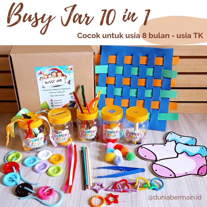 Promo Busy Jar 10 in 1 Mainan Montessori Mainan Edukasi Anak Paket ...