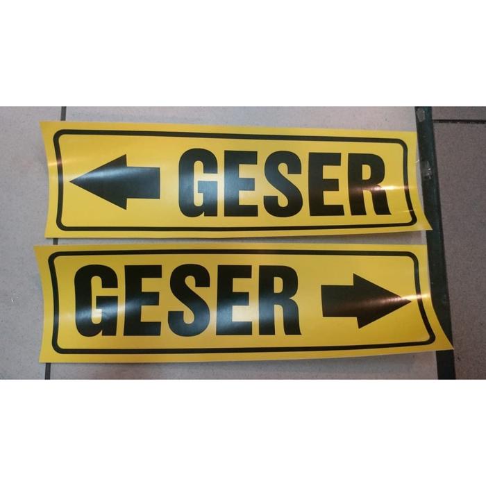 Jual SIGN LABEL STICKER PINTU GESER KIRI KANAN UKURAN 20X5CM - KANAN ...