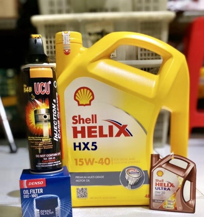 Jual PAKET GANTI & TUNE UP OLI SHELL HX5 15W-40 TOYOTA AVANZA,RUSH ...