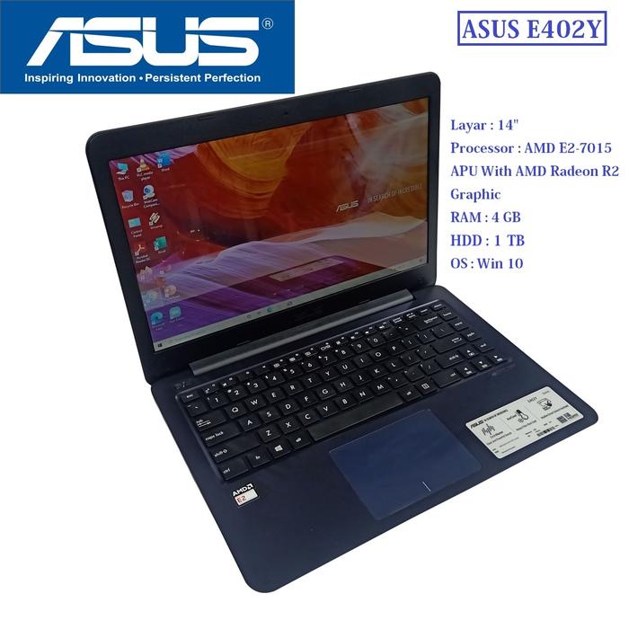 Jual LAPTOP ASUS 14 INCH AMD E2 RAM 4GB HDD 1TB VGA AMD RADEON WIN 10 ...