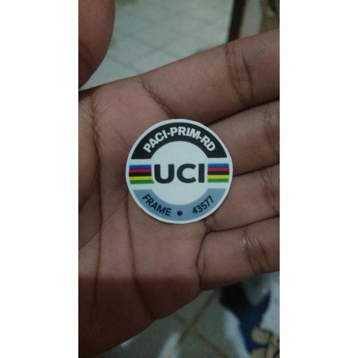 Jual Sticker-Stiker-Decal-Logo Pacific Primum UCI Frame Approved Road ...