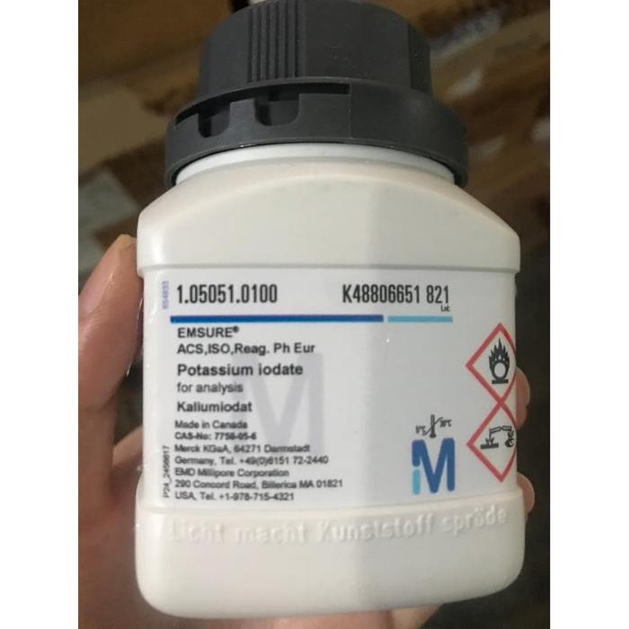 Jual Kalium Iodat, KIO3, Potassium iodate EMSURE, Merck, 100 gram - Kab ...