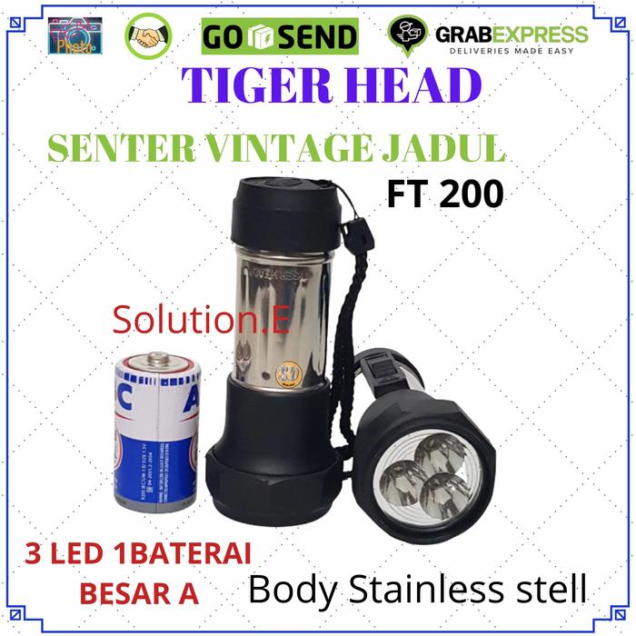 Jual Senter Tiger Head FT 500 3 Baterai Besar Vintage klasik jadul ...